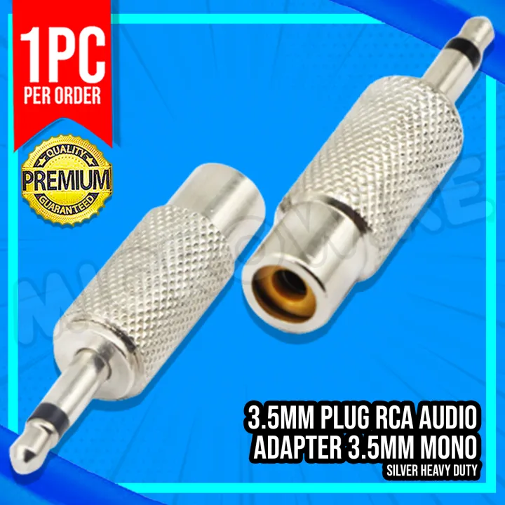 RCA to TS Audio Adapter 3.5mm 1/8 "Mono Male Plug to RCA Female Jack ...