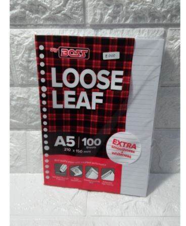 Isi Binder / Kertas Binder Putih Bergaris A5 100 lembar Big Boss ...