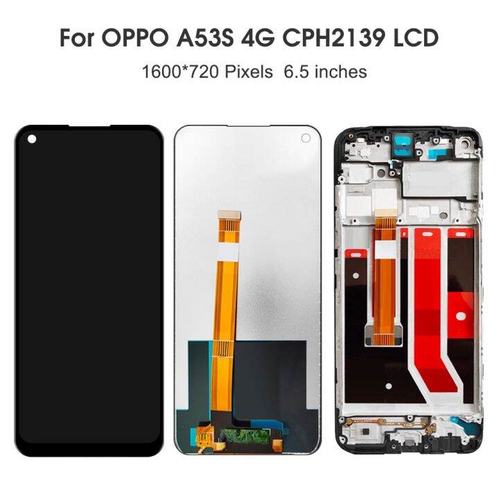 หน้าจอ LCD สำหรับ Oppo A53 4G CPH2127ชิ้นส่วนจอสัมผัสแอลซีดีของเครื่อง ...