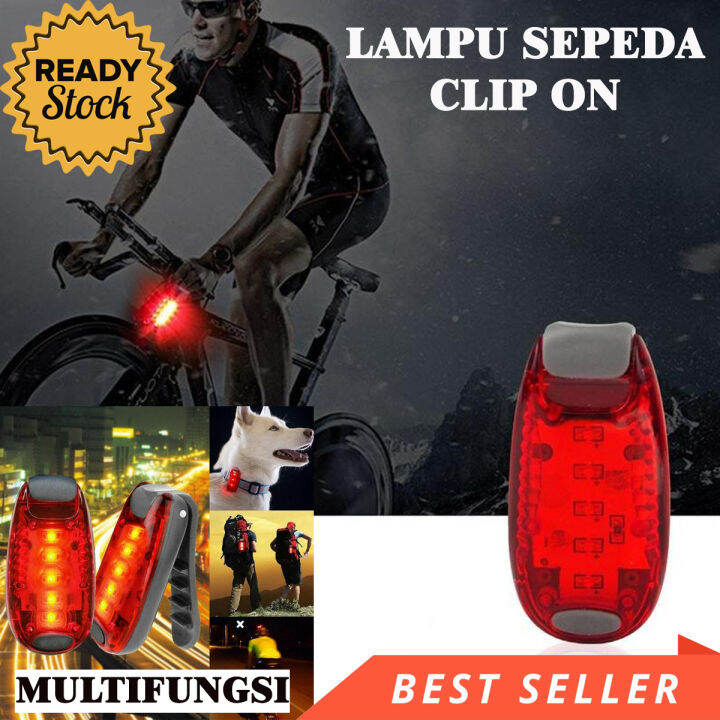 Safety Light Lampu Sepeda Clip On Multifungsi 1 PCS Penanda Bersepeda ...