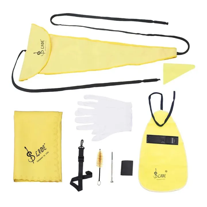 Saxophone Cleaning Care Tool 10 Kit Set Cleaning Cloth Mouthpiece Brush ...