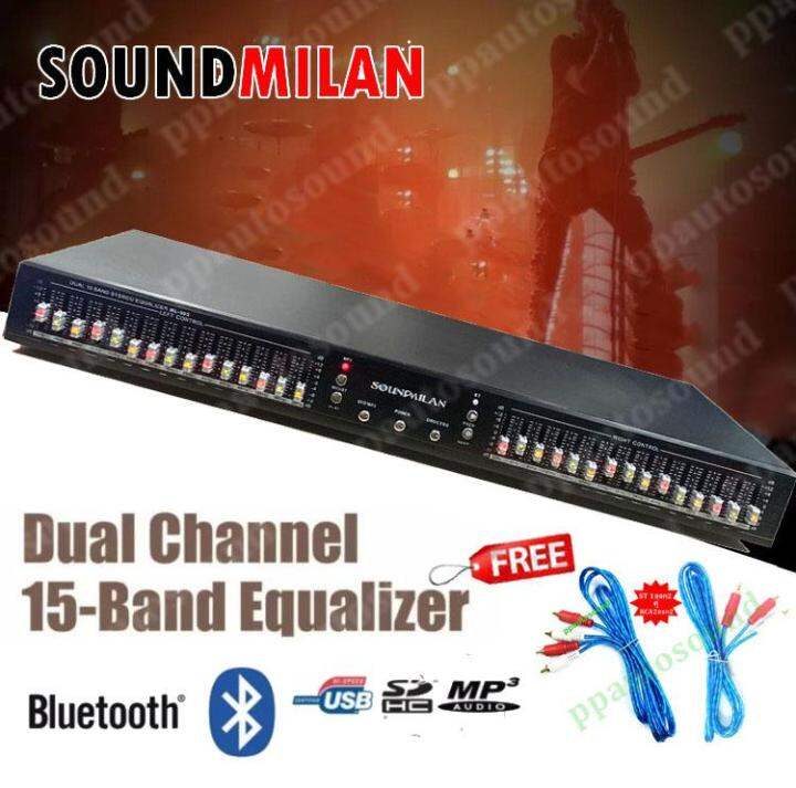 soundmilan อีคิว อีควอไลเซอร์ เครื่องปรับแต่งเสียง Bluetooth USB EQ Dual Channal 15 Band ...