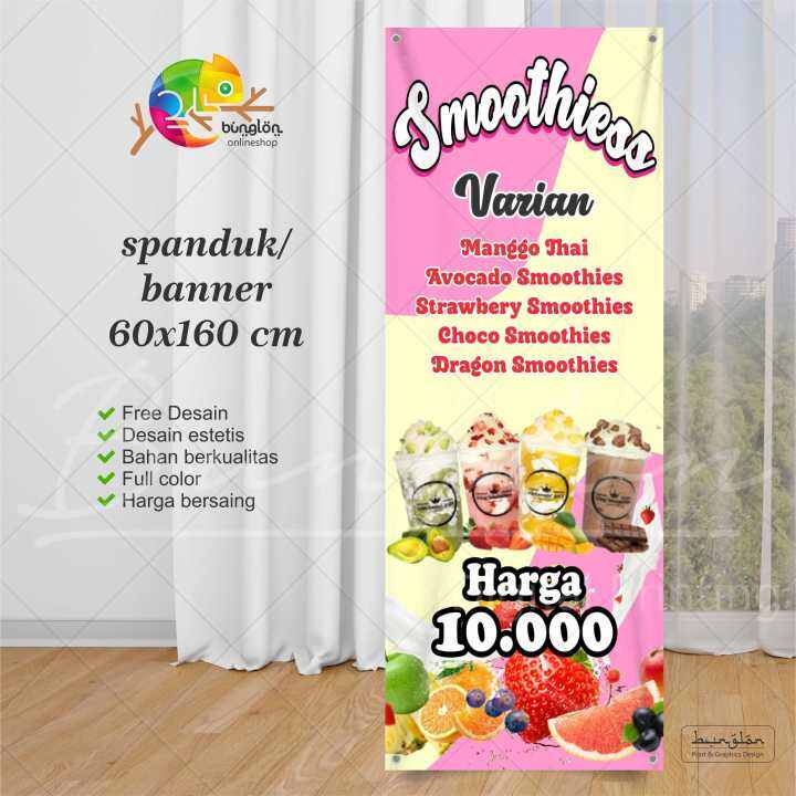 Spanduk Banner Es Smoothies Varian Rasa | Lazada Indonesia