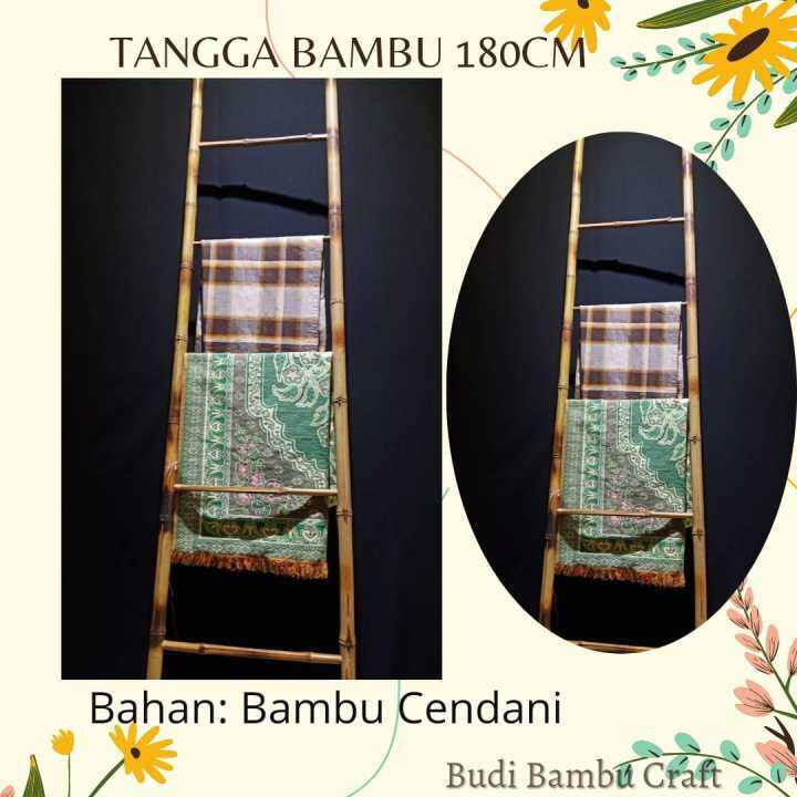 Tangga Bambu Cendani Dekorasi Unik Tinggi 180cm Murah | Lazada Indonesia