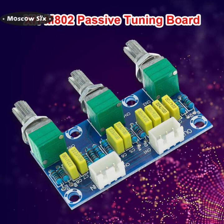 XH-M802 Passive HiFi Preamp Module Tone Board with Treble Bass Volume ...