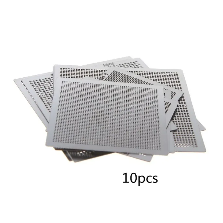 10Pcs/set BGA Reballing Universal Stencil Template Kit for Computer IC ...