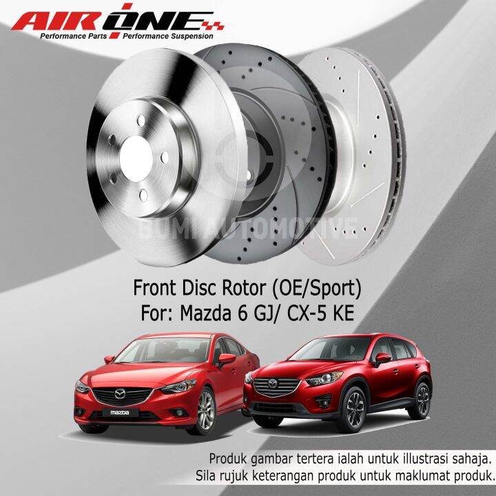Mazda 6 GJ / CX-5 KE Front (Depan) Disc Rotor Racing Disc Brake 2pcs ...
