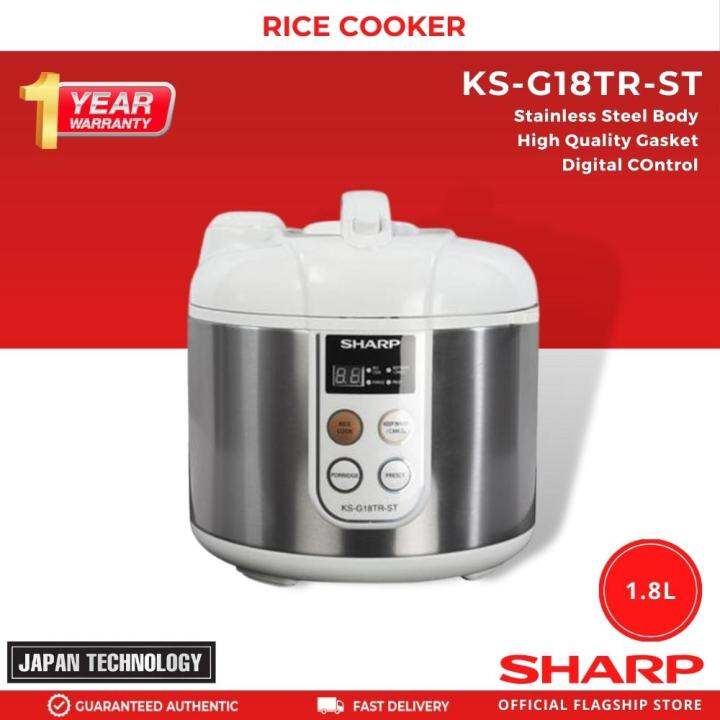 Sharp 1.8 Liters (10 Cups) Rice Cooker KS-G18TR-ST | Lazada PH