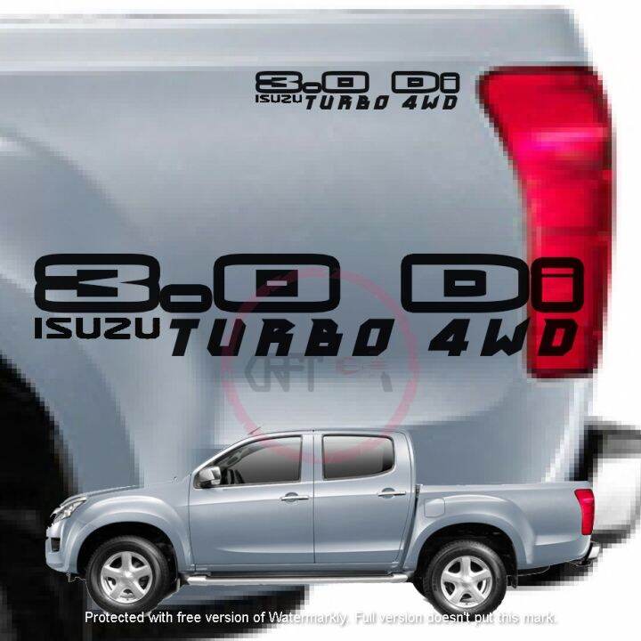 CFS238 ISUZU Dmax D'Max 4X4 4WD 3.0 Diesel Turbo(2pcs) Stiker Sticker ...