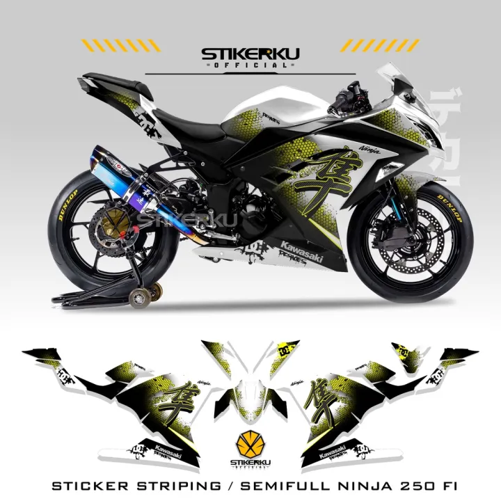 STRIPING NINJA 250 FI EDISI HAYABUSA / STICKER / STOCK DECALS ...