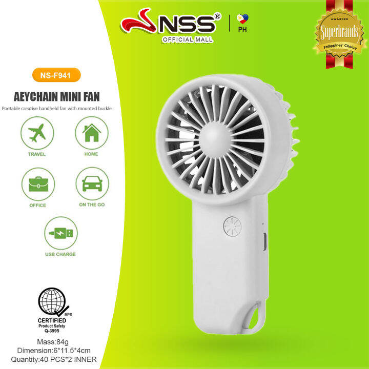 NSS Hand Fan Rechargable Mini Electric Fan USB Fan 3 Speed Handy Fan ...