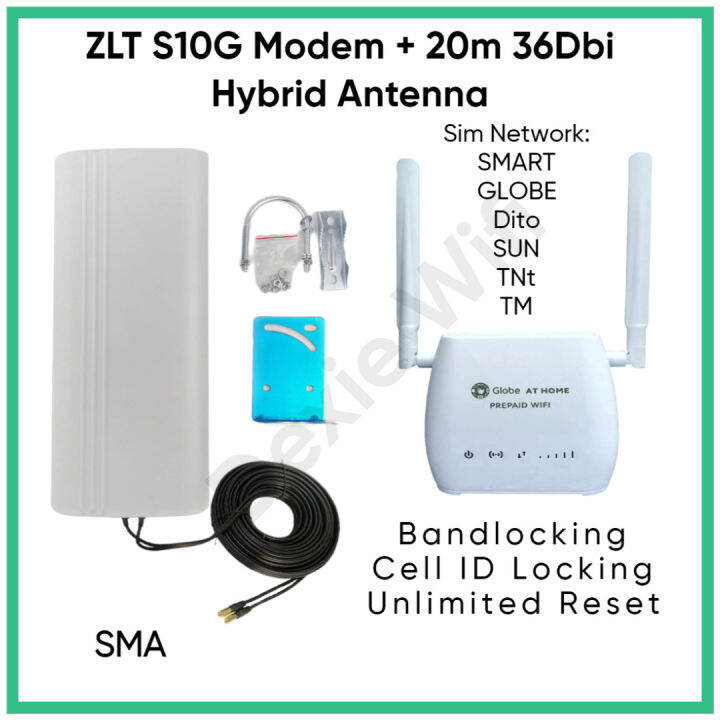 Zlt S10g Modem + 36 Dbi Hybrid Antenna with 20m Wire | Lazada PH
