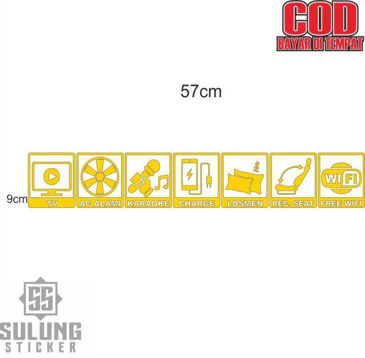 Stiker Mobil Fasilitas Bus Dan Truk Variasi Tulisan Cutting Aksesoris ...