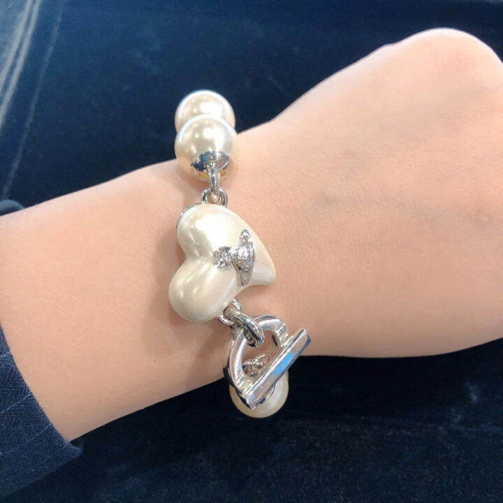 Saturn Pearl สร้อยข้อมือรูปหัวใจอเนกประสงค์พรีเมี่ยม | Lazada.co.th