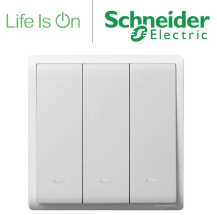 Schneider Original Clipsal Pieno 16A 3 Gang 1 Way Switch E8233L1F c/w LED light fluorescent ...