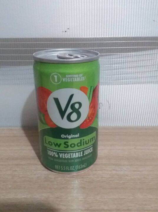 V8 Low Sodium Original 100% Vegetable Juice (163ml) made in U.S.A ...