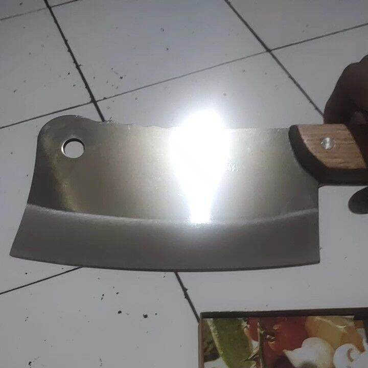golok ayam/golok daging B215/golok tulang stainless gagang kayu B 215 ...