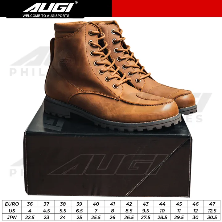 AUGI Urban Racing Boots AU-1 Brown | Lazada PH
