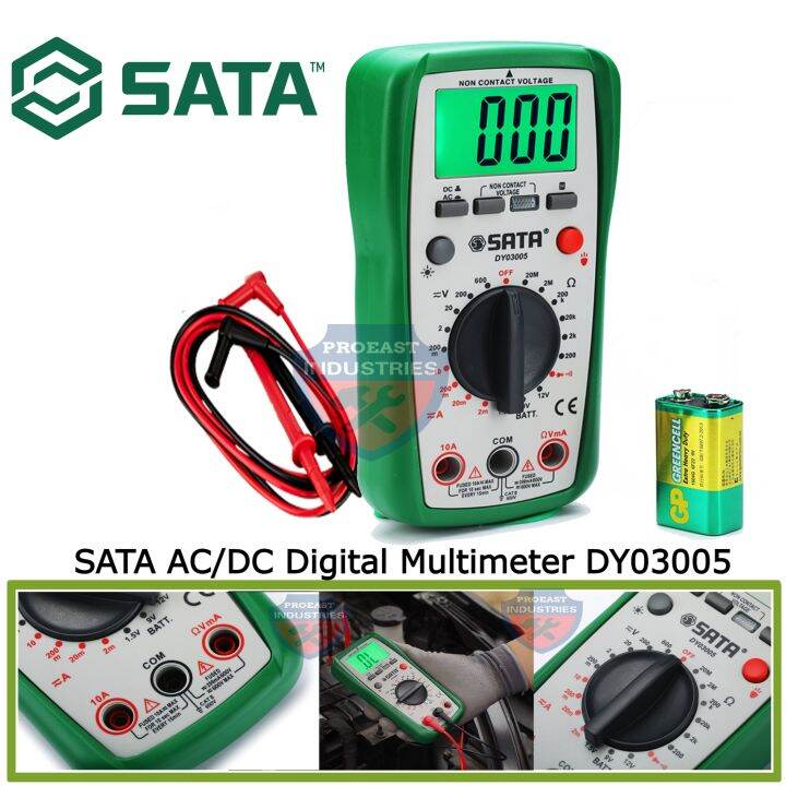 SATA DY03005 AC/DC Digital Multimeter | Lazada