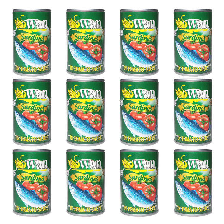 Swan Sardines in Tomato Sauce 12pcs x 150g | Lazada PH