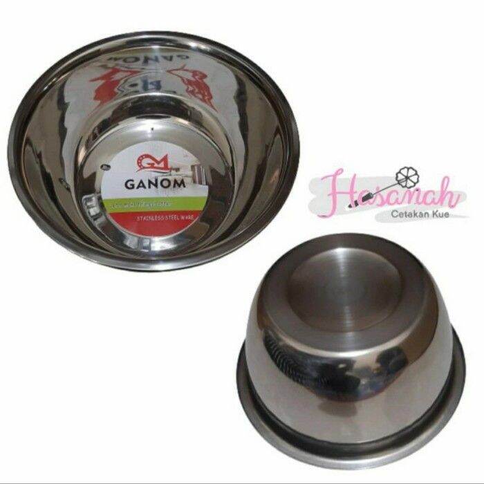 Mangkok Stainless Steel Ganom Baskom Korea Bowl Ware Cake Mix 18cm ...