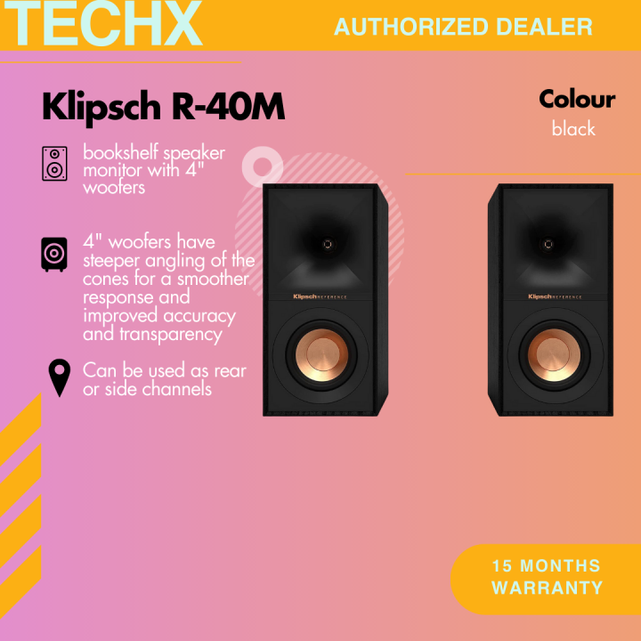 Klipsch R-40M Reference 4'' Bookshelf Speakers | Lazada