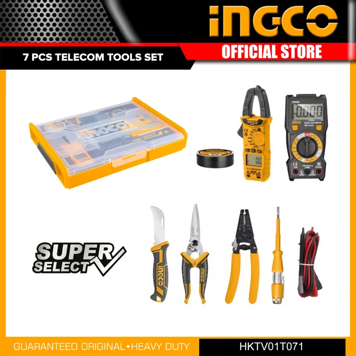 [MALL EXCLUSIVE] Ingco HKTV01T071 7pcs Telecom Tool Set ...