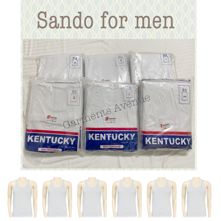Kentucky Sando for Men (White) - 6pcs | Lazada PH