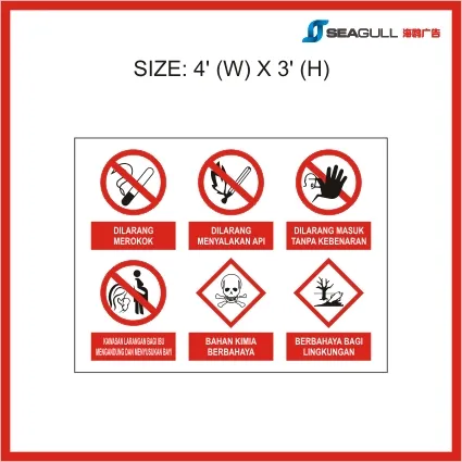 Warning Signage Sticker Danger Banner Bahan Kimia Toxic | Lazada
