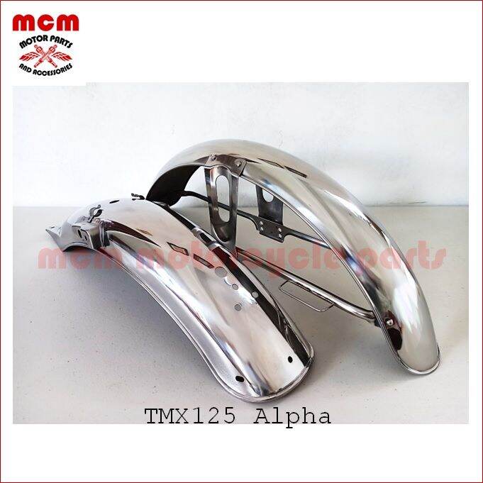 Stainless Fender Set FRONT REAR TMX 125 ALPHA Rusi Racal Motorstar ...