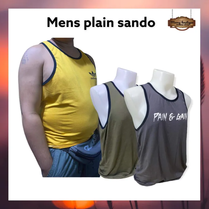 plain sando free size for men | Lazada PH