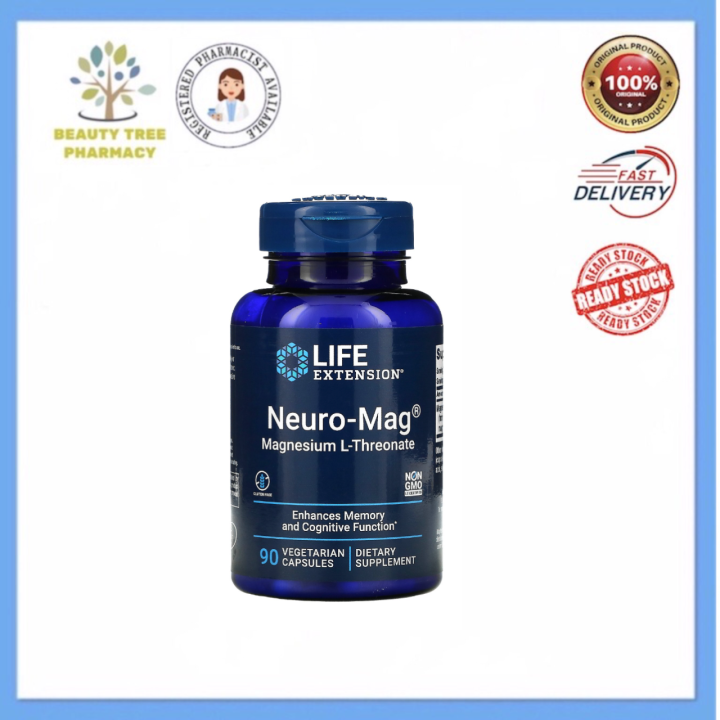 Life Extension Neuro-Mag Magnesium L-Threonate 90 Vegetarian Capsules ...