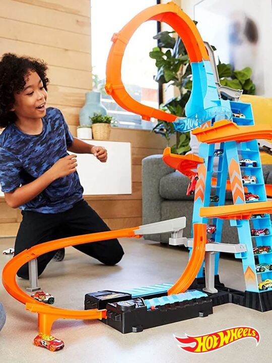 Genuine Hot Wheels City Folding Roller Coaster Sky Tower Garage ...