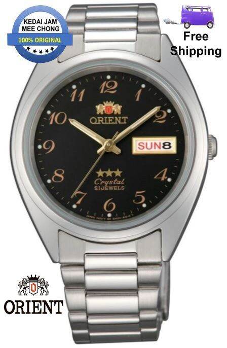 100% ORIGINAL ORIENT AUTO 3 Stars FAB00003B Day & Date Display ...