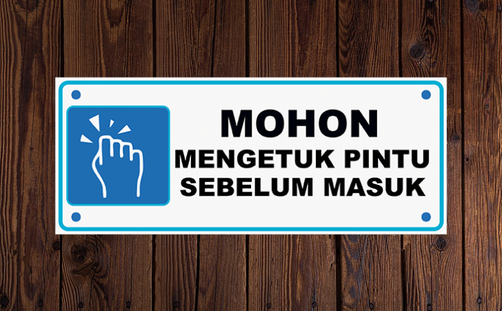 stiker mohon mengetuk pintu sebelum masuk | Lazada Indonesia