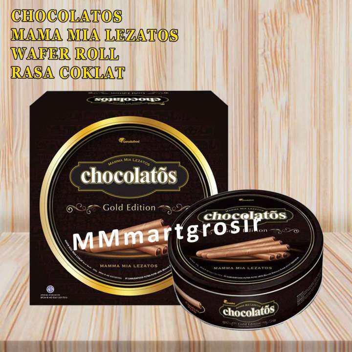 Chocolatos/ Mama Mia Lezatos/ Wafer Roll/ Rasa Cokelat/350g | Lazada ...