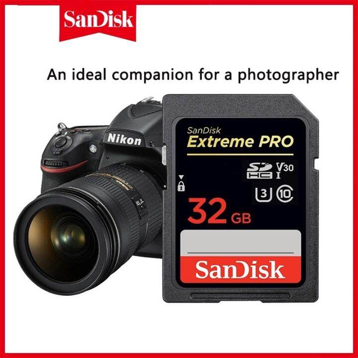 Sandisk-SD Memory Card Extreme PR class 10 32GB 64GB 128GB 256GB SDXC ...