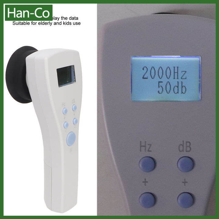 [Han-Co] Portable Audiometer Aerial Conduction LCD Screen Handheld ...