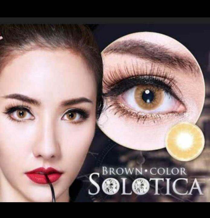 Solotica Brown soft lens contact lens A243-1 (0 DEGREE) | Lazada