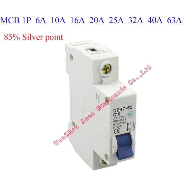 C45n 6a 1ขั้ว10a 20a 25a 32a 40a 50a 63a เบรกเกอร์ Mcb Mcb C Curve Mini ...