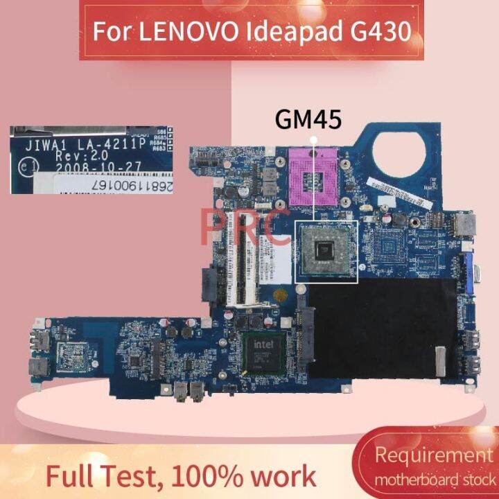 For LENOVO Ideapad G430 Laptop motherboard LA-4211P GM45 DDR3 Notebook Mainboard | Lazada PH