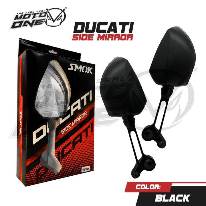 MOTO ONE SMOK DUCATI TYPE ORIG LENS SIDE MIRROR UNIBERSAL NMAX / AEROX ...