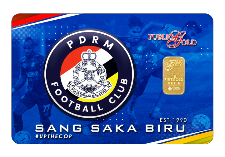 Public Gold Bullion Bar PG 1g (Au 999.9) - PDRM Football Club | Lazada
