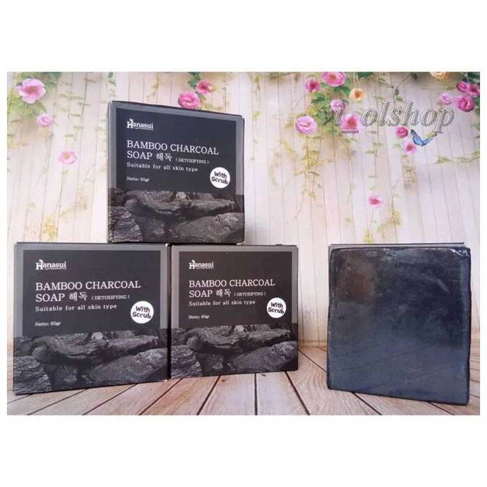 sabun muka hanasui bamboo charcoal soap Original 100% | Lazada Indonesia