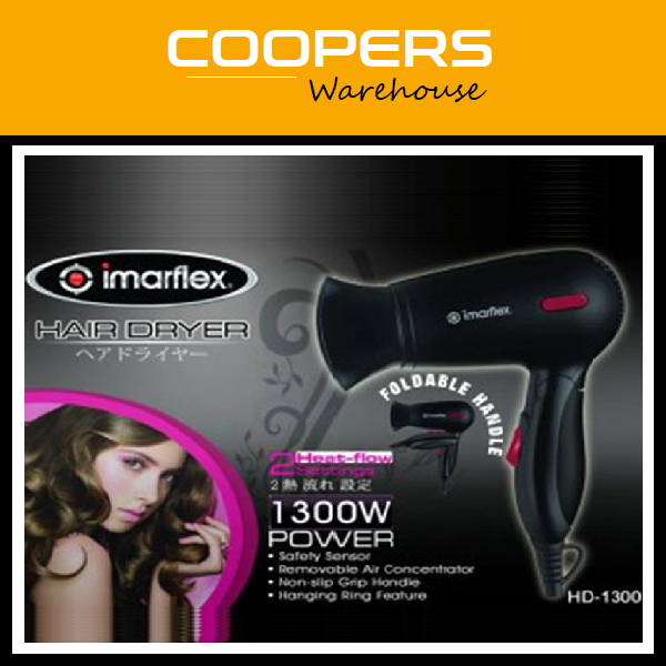Imarflex Hair Dryer 1300W Power ( HD-1300 ) * Coopers Warehouse ...
