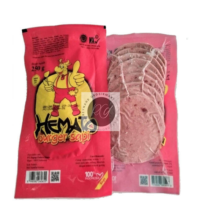 Hemato Burger Sapi isi 11pcs 250gr | Lazada Indonesia