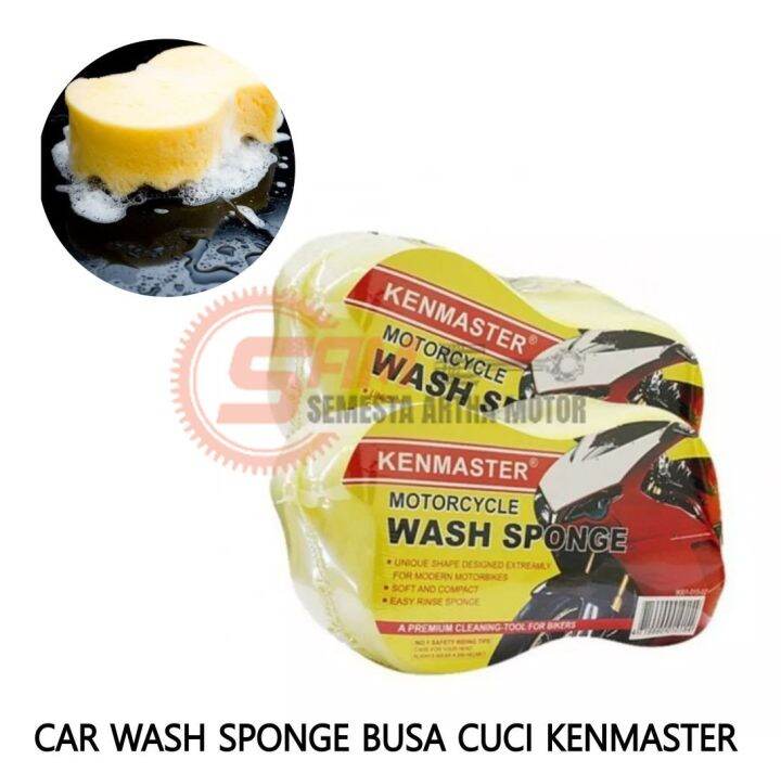 Car Wash Sponge Kenmaster Busa Cuci Motor Mobil Bentuk Angka 8 isi 2 ...