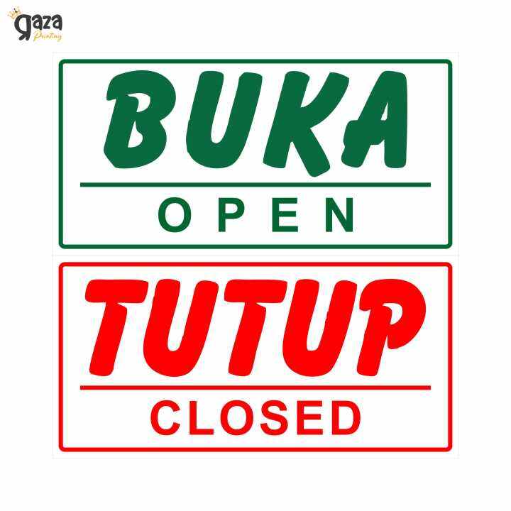 Stiker Papan Akrilik Open Close Pintu / Papan Open Close / Buka Tutup ...