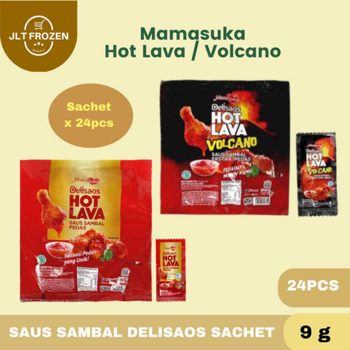 Mamasuka Delisaos Hot Lava / Hot Volcano Saos Sambal Sachet - 9 g x ...