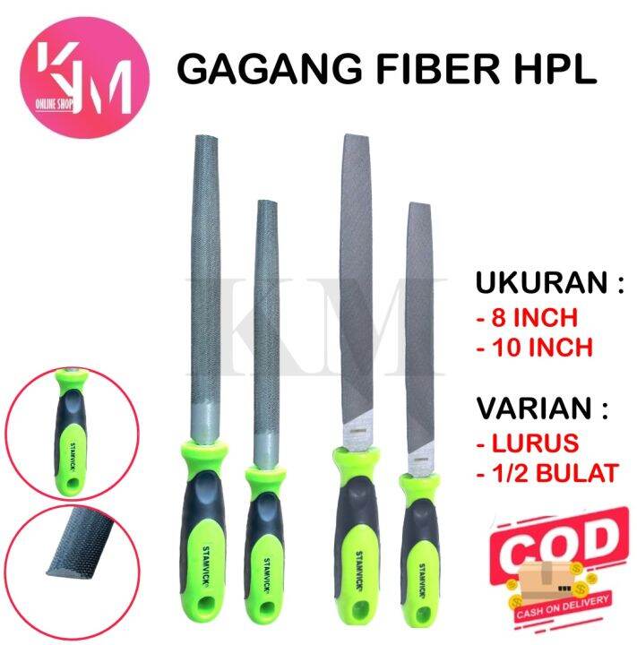 Kikir besi kikir hpl Rata / Lurus gagang fiber 8inchi dan 10 inchi ...